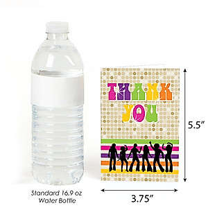 Big Dot of Happiness 70's Disco - 1970's Disco Fever Party Thank You Cards (8 count)