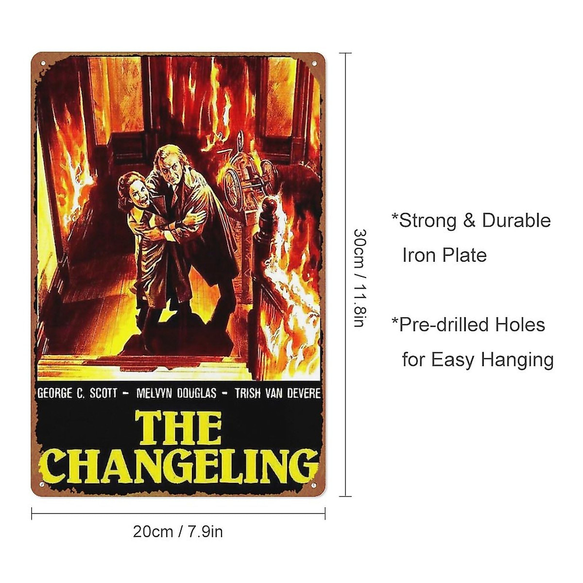 The Changeling Professional Tin Poster- Ideal Wall Decor for Bars, Cafes, Offices, Restaurants, Homes, Gardens, Shops, Clubs - 12 X 8 Inches