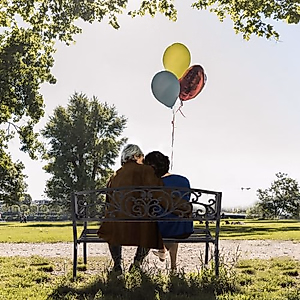 GODECOR 50" Outdoor Garden Bench, Patio Furniture Metal Outdoor Chair with Steel Frame, Weather Proof 2-Person Outdoor Loveseat with Butterfly Backrest for Park, Porch, Pool, Backyard