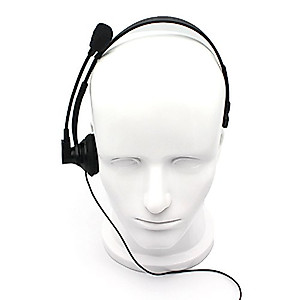 Over-Head Earpiece/Headset with Boom Mic &VOX for Midland/Alan GMRS/FRS GXT250 GXT1000VP4 LXT500VP3 LXT380 LXT118 2 Two Way Radios 2-pin Jack