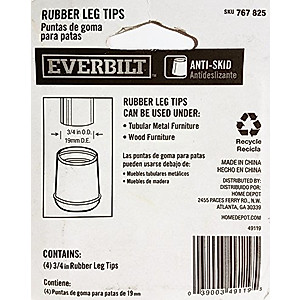 Off-White Rubber 3/4 in. Leg Tips (4-Pack)