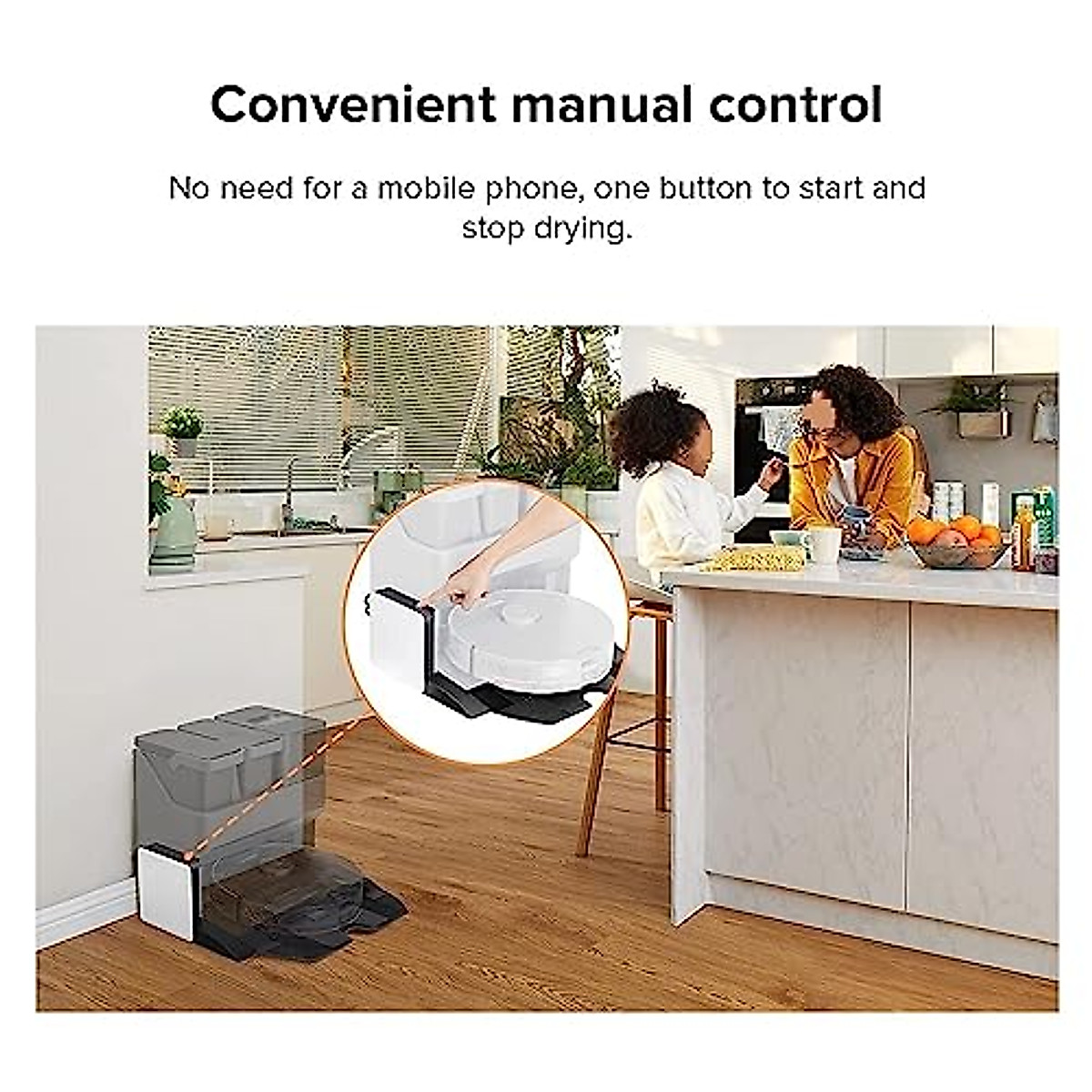 Drying Module Water Change Module 110V-220V Dryer Kit, High-speed Heat And Air Mop Dust Bags Drying, Smart Drying, Compatible With Roborock S7 MAXV ULTRA S7 PRO ULTRA Empty Wash Fill Dock ( Color : US