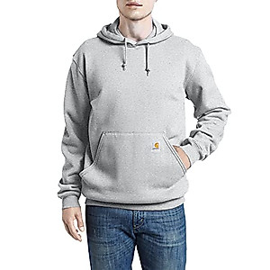 Carhartt Men's Loose Fit Midweight Sweatshirt, Heather Grey, Large Tall