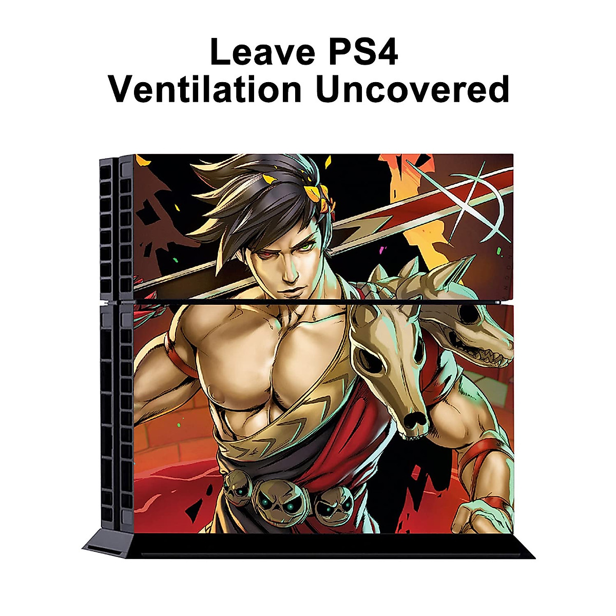 Vinyl Decal Skins for PS4 Console and Controllers- Protective Stickers Cover for PS4 Playstation 4 Console & Two Controllers Accessories -Black