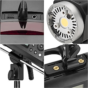Flashpoint XPLOR 400 PRO TTL Li-ion Battery-Powered HSS Strobe Light with Built-in R2 2.4GHz, Bowens Mount 400w Wireless Monolight with 390 Full-Power Flashes for Outdoor Strobe Light Photography