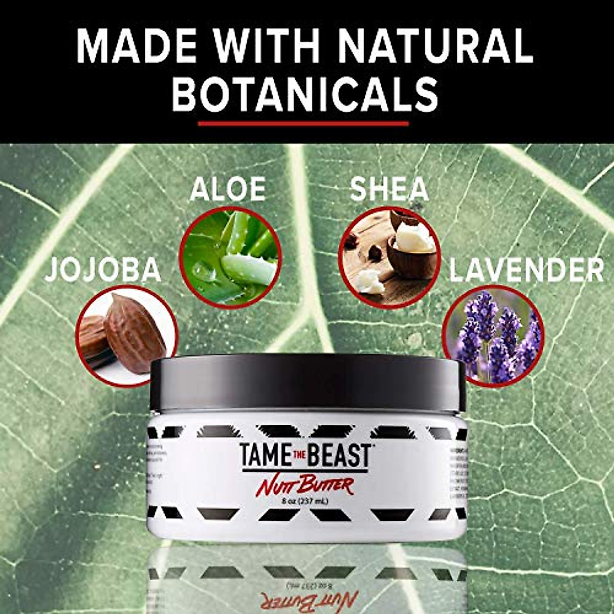 Nutt Butter Men's Lotion for Groin, Back & Body - Tingle with Essential Oils, Eucalyptus, Aloe, Cocoa, Vitamin E - 8 oz Anti-Aging, Anti-Chafing Cream by Tame the Beast