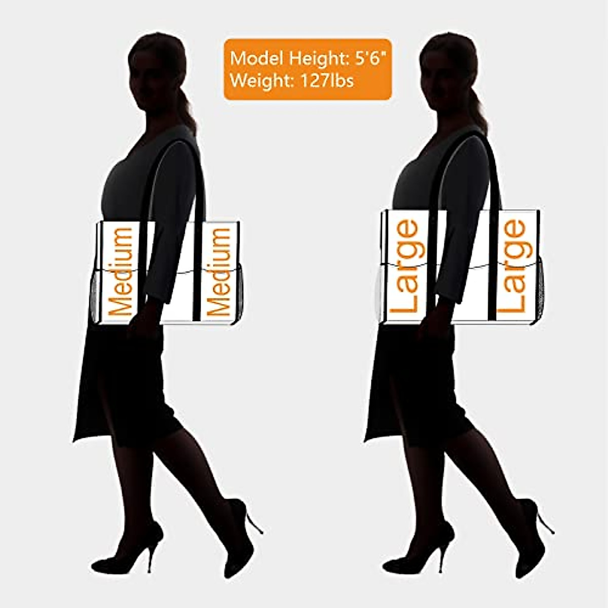 TOPDesign Utility Water Resistant Tote Bag with 13 Exterior & Interior Pockets, Top Zipper Closure & Thick Bottom Support, Perfect Gifts for Working Women, Teachers, Nurses, Accountants (Black)