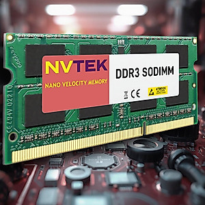 NVTEK 8GB (1X8GB) DDR3 1333MHZ PC3-10600 SODIMM 2Rx8 1.5V 204-PIN Non-ECC Laptop PC Computer Memory