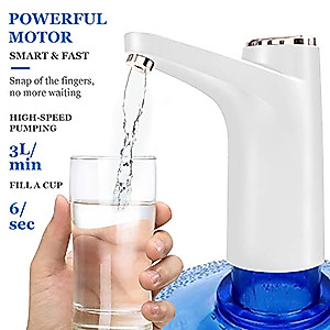 DOTSOG Electric Water Bottle Pump 5 Gallon Bottle Build-in TDS Water Quality Tester Wireless & Portable for Home Kitchen Office Use