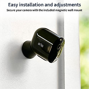 Arlo Pro 4 Spotlight Camera - 3 Pack - Wireless Security, 2K Video & HDR, Color Night Vision, 2 Way Audio, Wire-Free, Direct to WiFi No Hub Needed, Black - VMC4350B