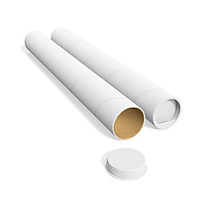 Staples 558420 3-Inch X 24-Inch Staples White Mailing Tubes 12/Box (11628)