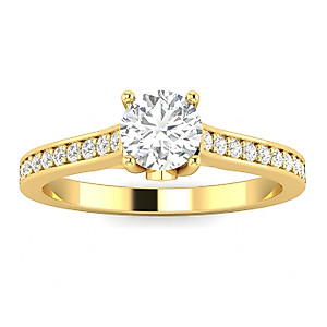 1/2ctw Diamond Engagement Ring in 10k Yellow Gold (H-I, I2-I3)