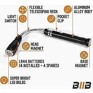 Gifts for Men, Stocking Stuffers for Men Gifts, Telescoping Magnetic Pickup Tools Cool Gadgets for Men, Christmas Birthday Gifts for Men, Husband, Boyfriend, Him, Cool Stuff for Men Dad Gifts