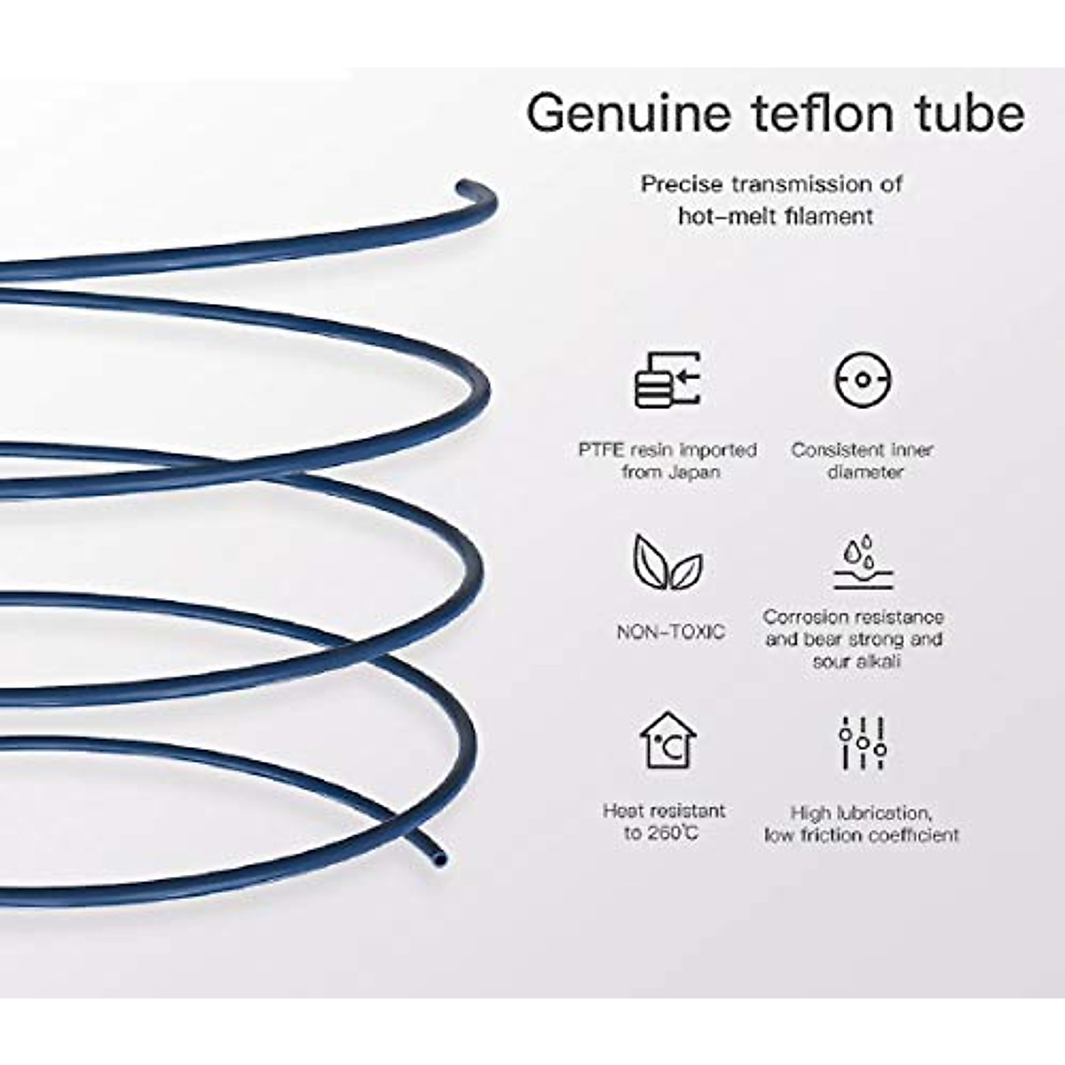 CHPOWER 2 Meter Capricorn for 1.75mm Filament with PTFE Teflon Tube Cutter + Upgraded PC4-M6 and PC4-M10 Pneumatic Fittings