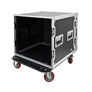 Seismic Audio - SA-PTR-10UC - 10 Space Pro Audio DJ Road Rack Case with Casters - 10U Pro Tour Grade Rack