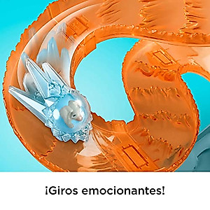 Fisher-Price DC League of Super-Pets Daily Planet Rescue die-cast vehicle racetrack playset with vehicle launcher and 2 ramps for kids ages 3 and up