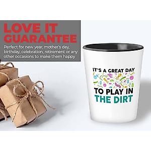 Bubble Hugs Biologist Shot Glass 1.5oz - To Play In The Dirt - Biology Teacher Chemistry Student Biochemistry Marine Scientific Future Laboratory Assistant
