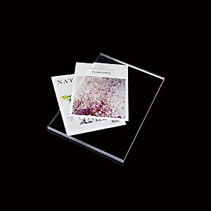 YXRAN 8" x 10" Acrylic Sheet Plexiglass 1/4" (1mm) Thick with Protective Paper, Clear Acrylic Sheet for Signs, DIY Display Projects, Craft Photo Frame, Pack of 5