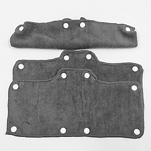 Dark Gray Sweatband for Hardhat Washable Velvet Terry Cotton Hard Hat Liner NAEE snap on (3pcs)