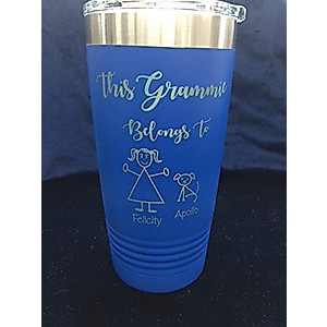 Custom Personalized This Grandma Belongs to Tumbler with Clear lid Travel Mug Coffee Mug Thumbler for Grandma Nana Papa
