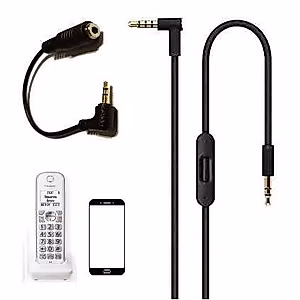 Multi-Application Headphone Cable Cord Wire Pack Set for iPhone, Panasonic Cordless Handset & Smartphones Compatible with Beats, Sony, Anker, Mpow, Cowin & Others with 3.5mm Jack