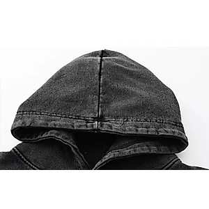 Obenie Retro Y2K Hoodie Gothic Casual Alphabet Blast Print Pattern Skull Fashion Hoodie Men Harajuku Men Clothing (black,L,Large)