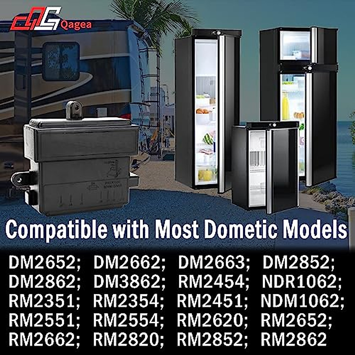 Qagea 3316348.900 Rv Refrigerator Power Module Board, Fridge Circuit/Control Board Replace 3316348.000 Compatible with Dometic DM2652; DM2662; DM2663; DM2852; DM2862; RM2451; RM2454; RM2551; RM2554