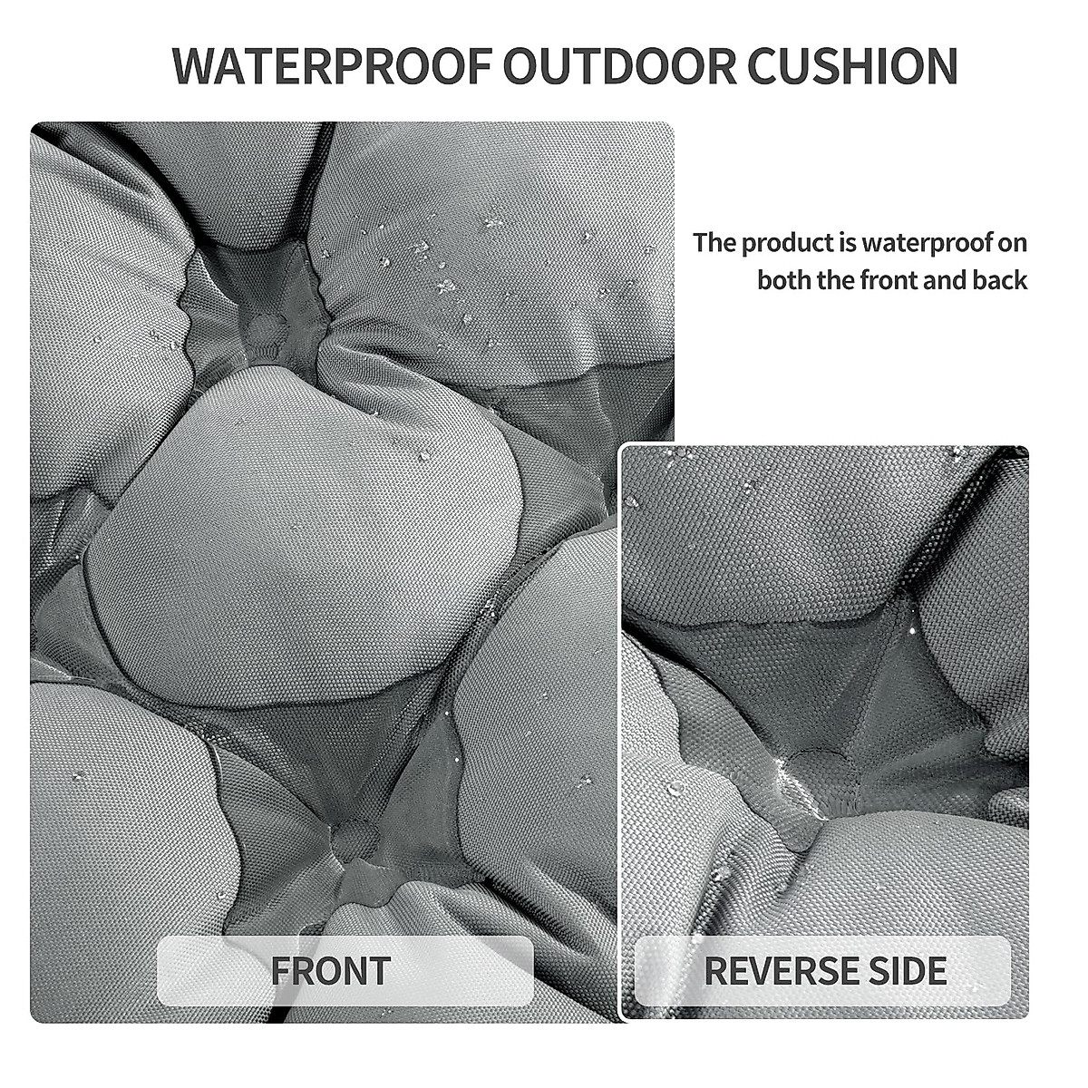 HOMBYS Waterproof Outdoor Chair Cushions, Patio Chair Cushions for Outdoor Furniture Shredded Memory Foam Filling, Floor Pillow for Adults, 22" x 22"Square Chair Pads, Soft and Durable