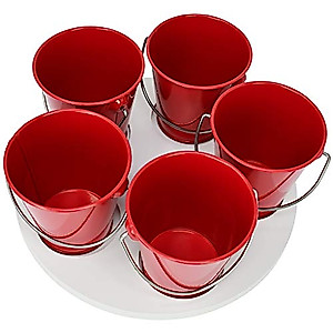 Craft Storage Turntable by Modern Retro - The Lazy Susan Art Craft Organizer Storage Bins - Organizers & Storage Containers for Crafts, Scissors, Kids Crayon Organizer Caddy! (Vivid Pink)