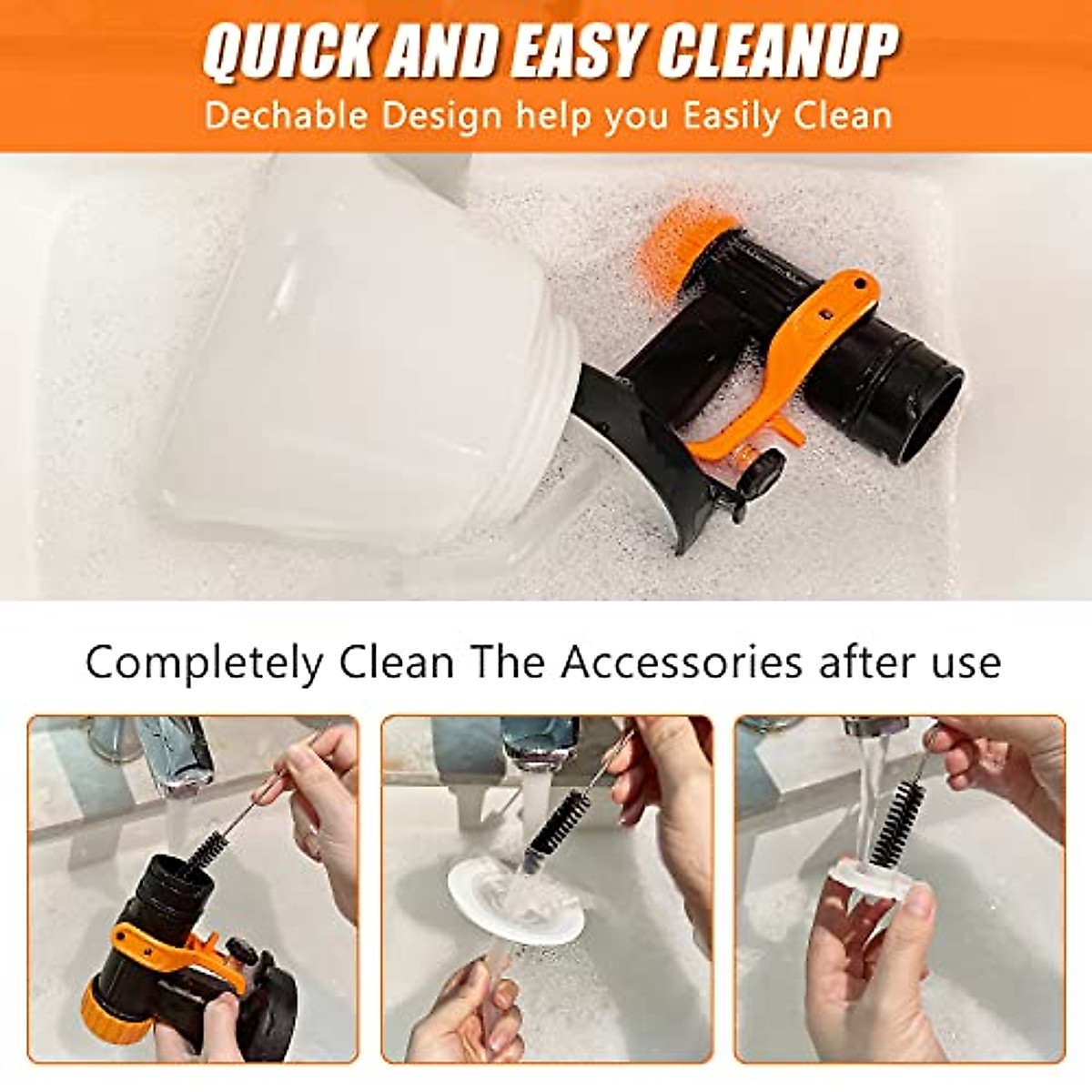 TDAGRO Paint Sprayer 1200ML Container/4 Nozzles/3 Patterns, HVLP Electric Spray Paint Gun, Easy to Clean, Paint Sprayers for Home Interior and Exterior/Fence/Cabinets/Furniture/Walls/Ceiling