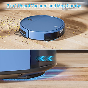 ZCWA Robot Vacuum and Mop Combo, 2 in 1 Robot Vacuum Self-Charging Robot Vacuum Cleaner Compatible with WiFi/APP/Alexa, Ideal for Hard Floor, Carpet and Pet Hair