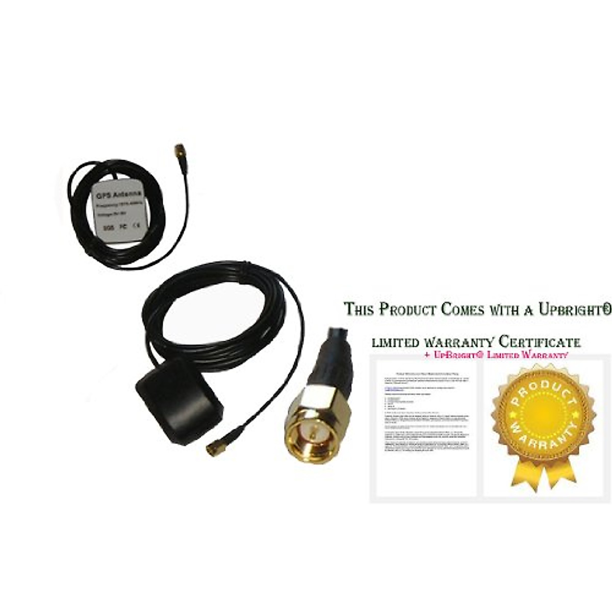 UpBright GPS Antenna Compatible with Alpine IVA-W203 IVA-W205 IVA-W205F IVA-W505 IVA-W505E IVA-505R IVA-W502R IVA-W502E IVA-D106 Car DVD Player NAVIGATION PMD-DOK1 NVE-P1 PND-K3 IVA-NAV1 PMDDOK1 NVEP1