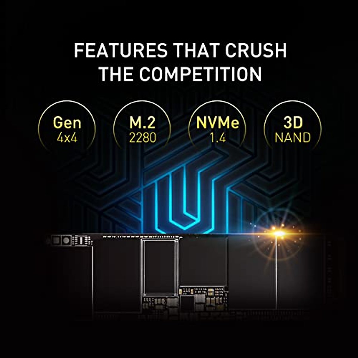 Silicon Power 4TB XS70 Nvme PCIe Gen4 M.2 2280 SSD R/W Up to 7,200/6,800 MB/s, DRAM Cache, with Built-in PS5 Heatsink, Compatible with Playstation 5 (SP04KGBP44XS7005)