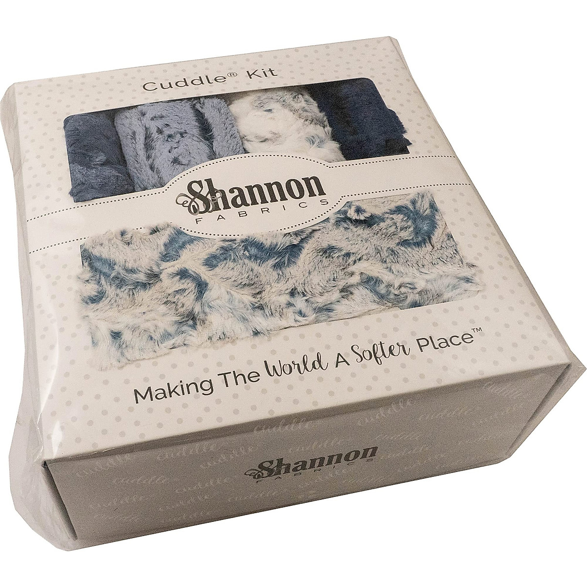 Shannon FABRICS Minky Crazy 8 True Blue Cuddle Kit Quilt Kit Shannon Fabrics, CKCRAZY8SP