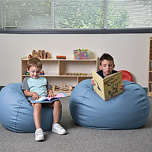Children's Factory 35" Kids Bean Bag Chairs, Flexible Seating Classroom Furniture, Beanbag Ideal for Boy/Girl Toddler Daycare or Playroom, Sky Blue