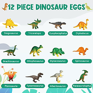 FOJELD Dinosaur Eggs Excavation Kit - 12 Unique Eggs Dinosaur Toy, Science STEM Gifts for Boys Girls Age 6-12