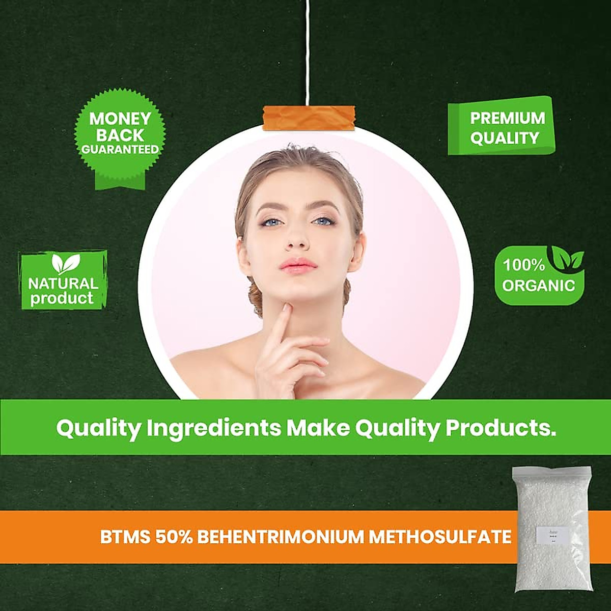 4 OZ BTMS 50 conditioning emulsifier derived from colza oil and Consists of Behentrimonium Methosulfate, Cetyl Alcohol and Butylene Glycol. BTMS 50 emulsifying wax for Beauty Products 4 OZ