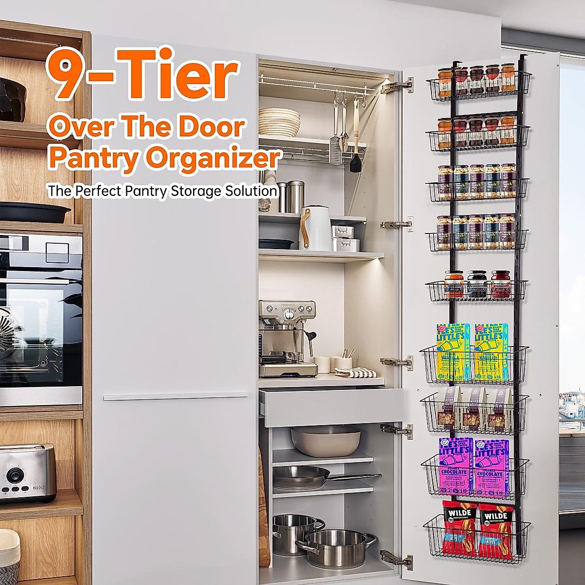 ReoTeo 9-Tier Over The Door Pantry Organizer