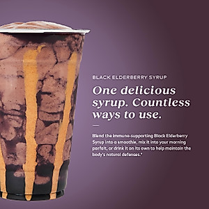 Gaia Herbs Black Elderberry, NightTime Syrup - Immune Support Supplement - With Organic Black Elderberries, California Poppy & Lemon Balm for Restful Sleep & Immune Defense - 5.4 Fl Oz (32-Day Supply)