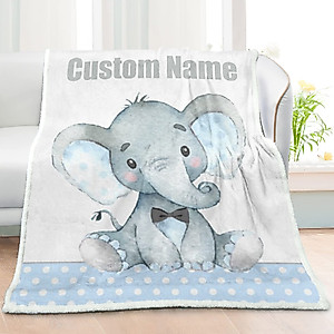 bonim Customized Baby Blanket with Name Personalized Baby Blanket Personalized Baby Blankets for Boys Best Gift for Baby Custom Throw Blanket for Couch/Bed 30"x40"