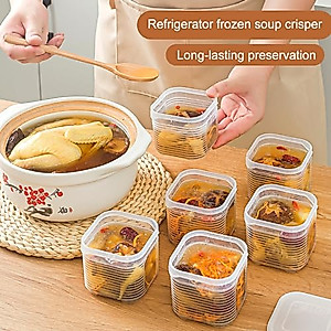 ehozirta Leak-Proof Soup Boxes,Food Storage Containers with Twist Lid, 1/2/4/6 Pcs Kitchen Coup Storage Box with Scale,Transparent Airtight Lock Soup Freezer Storage Container,Food Storage Case 1pc