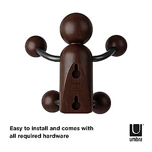 Umbra Woody Wall Hook Black/Walnut
