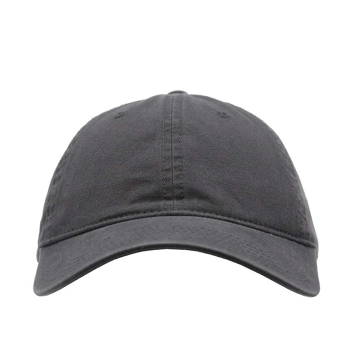 Classic Washed Cotton Twill Low Profile Adjustable Baseball Cap (Charcoal Gray B)