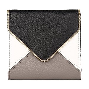 Lavemi Ultra Thin Small Compact Leather Womens Girls Wallets RFID Blocking Credit Card Holder for Women(Envelope Black)
