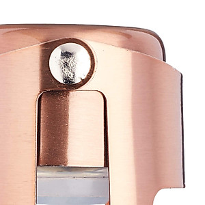 BarCraft Luxury Metal Sparkling Wine/Champagne Stopper - Copper Finish