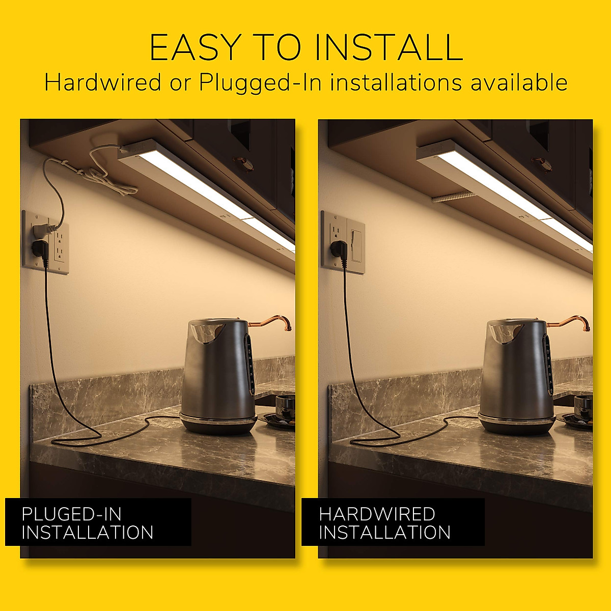 GETINLIGHT 3 Color Levels Dimmable LED Under Cabinet Lighting with ETL Listed, 12-inch, Warm White (2700K), Soft White (3000K), Bright White (4000K), White Finished, IN-0210-1