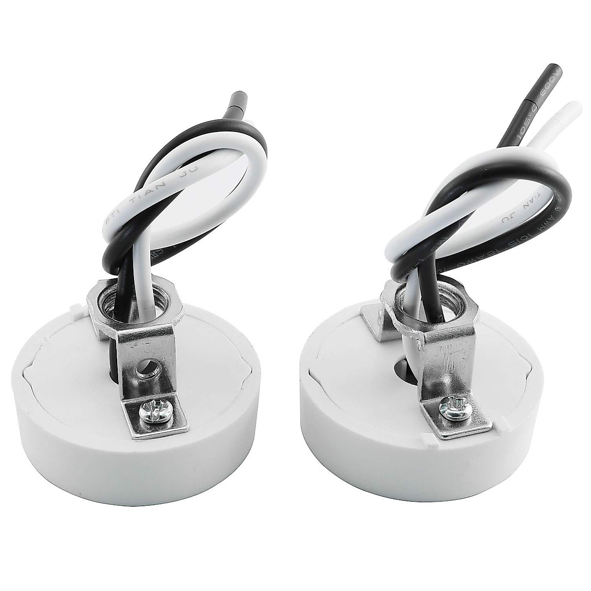 DGZZI GU24 Socket 2PCS GU-24 Plastic Keyless Bi-Pin Twist and Lock Base Lamp Holder