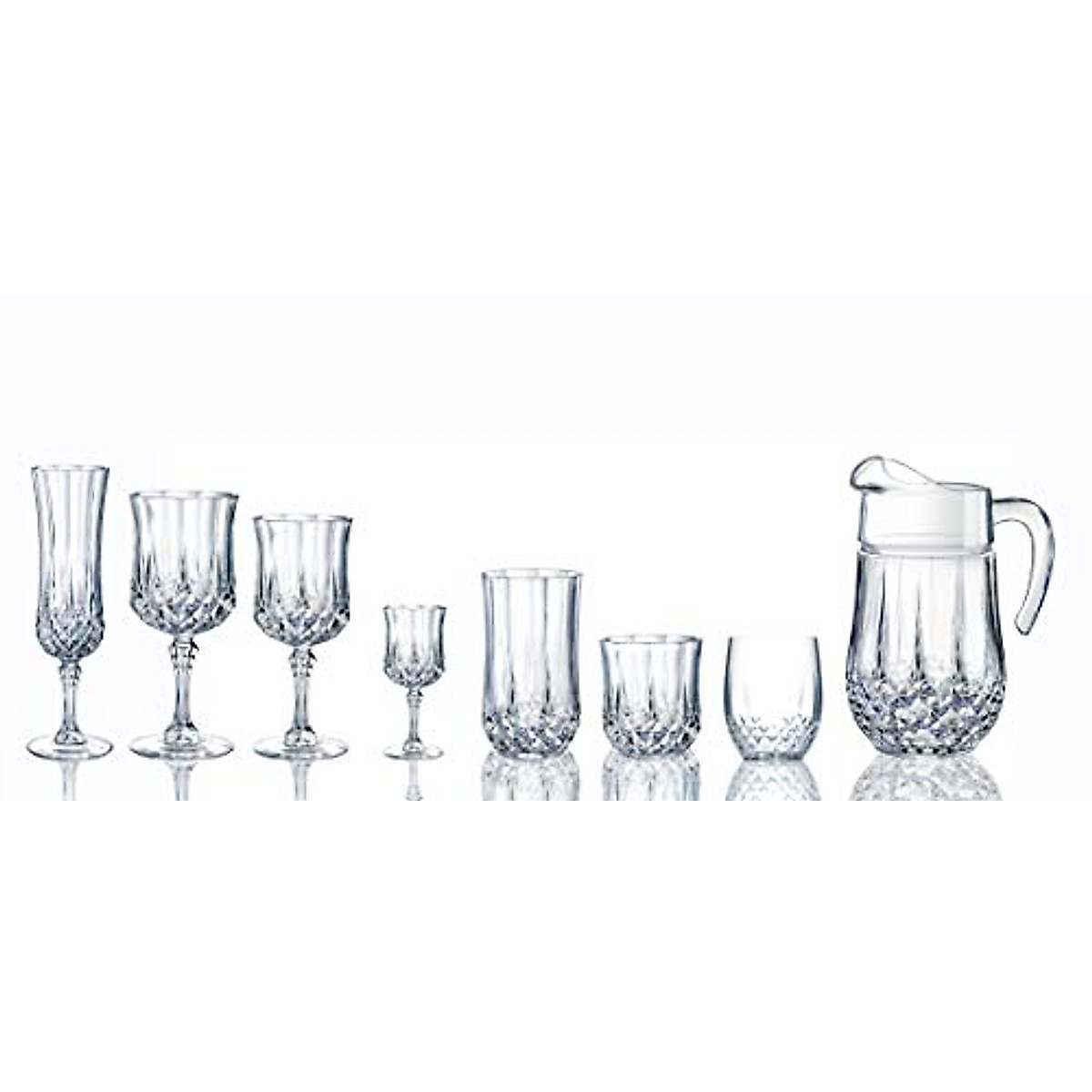 Cristal D'Arques Longchamp 2 Ounce Cordial Glass, Set of 6, 6 Count (Pack of 1), Clear