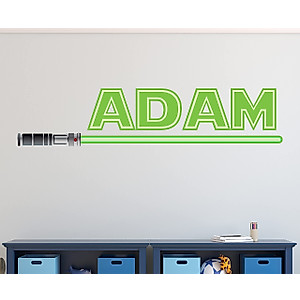 Kyle Cornhole Sword Custom Name Wall Decal - Wall Sticker - Blade Wall Decor Art Peel & Stick Vinyl Removable for Kids Green