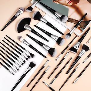 DUcare Makeup Brushes Professional 32Pcs Make up Brushes Set Premium Synthetic Kabuki Foundation Blending Brush Face Powder Blush Concealers Eye Shadows